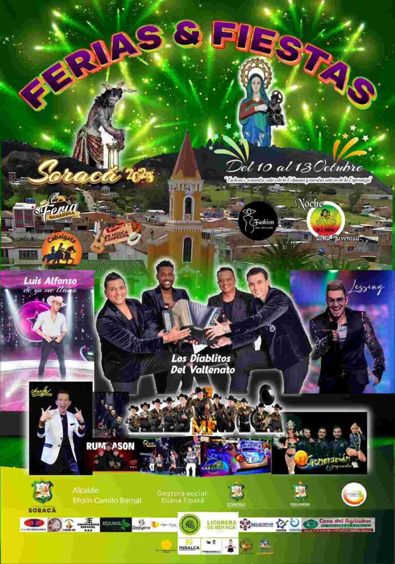 SORACÁ: Ferias y Fiestas 2025